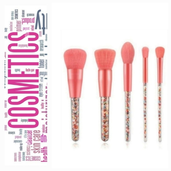 None | Makeup | 5pc Sprinkle Makeup Brush Set | Poshmark